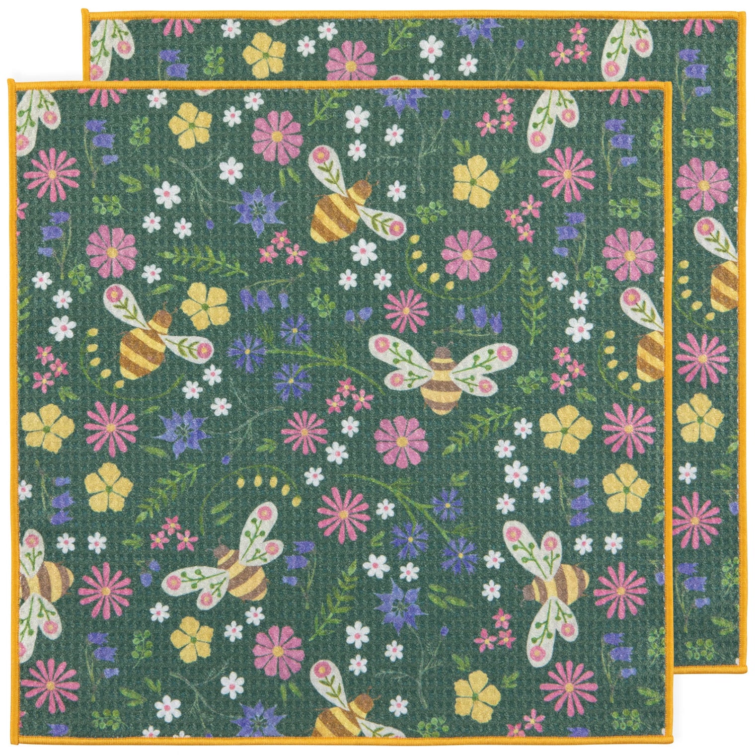 Bee Garden Recycled Microfibre Dishcloths Set of 2 – La Quaintrelle